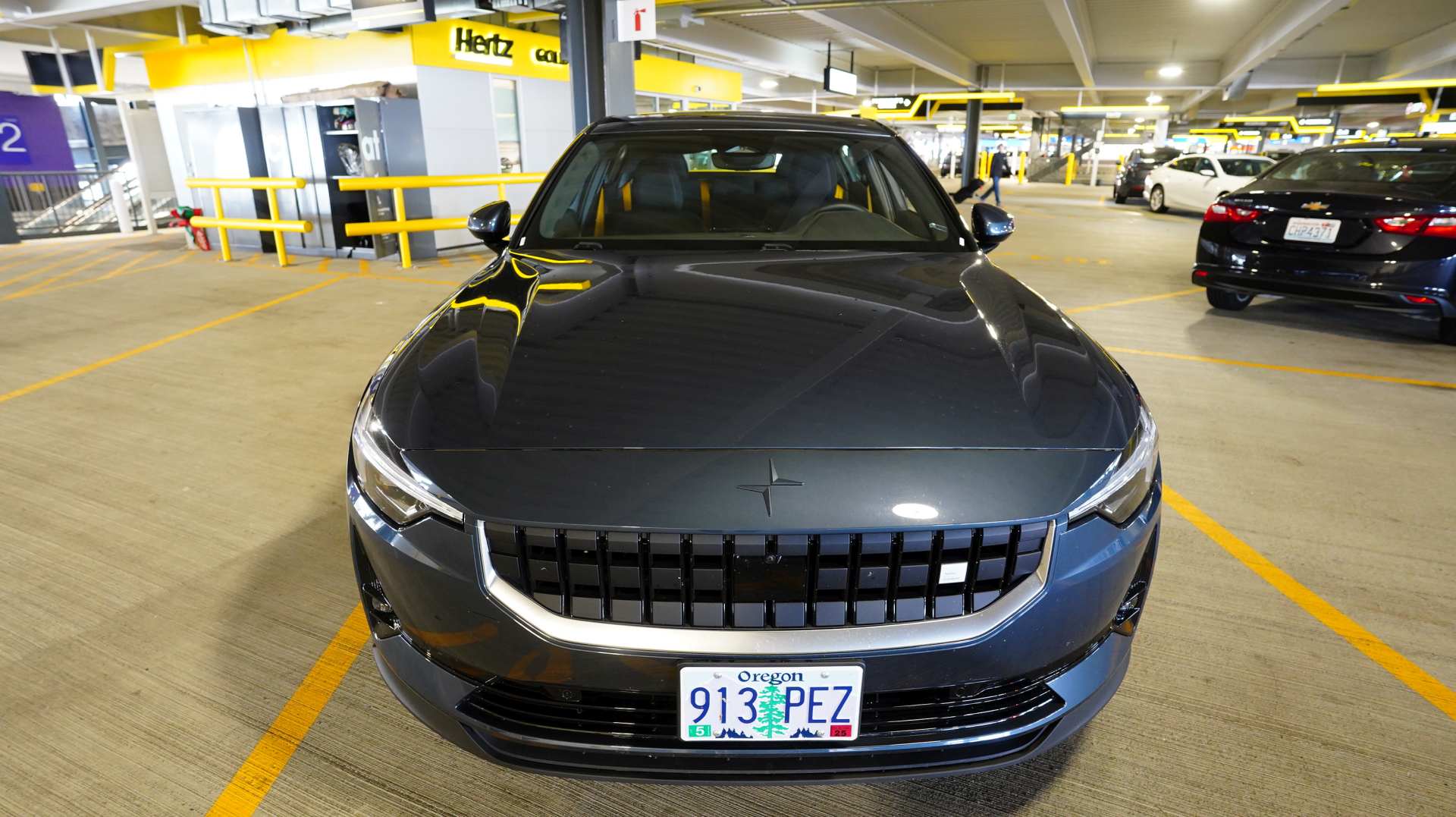 Car Rental Review: Polestar 2 Electric Sedan Hertz Car Rental Portland PDX